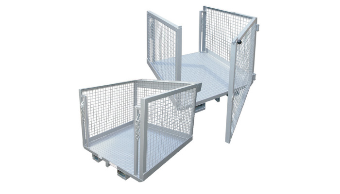 Machineal forklift goods order picker platform cages - Fujian Huamai ...